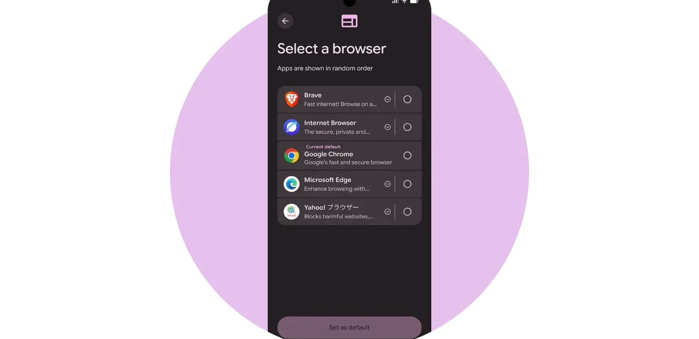 Browser Choice Screen