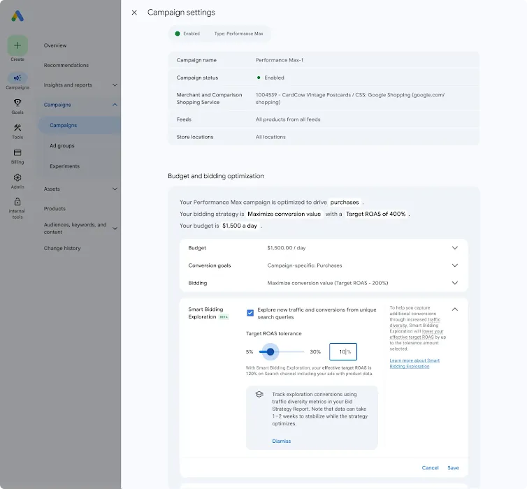Smart Bidding Exploration expansion